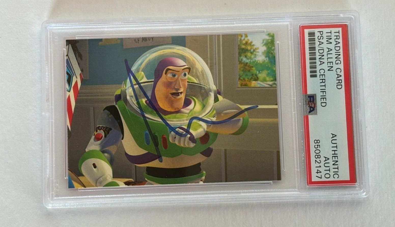 TIM ALLEN SIGNED AUTO TOY STORY BUZZ LIGHTYEAR SKYBOX TRADING CARD PSA ...