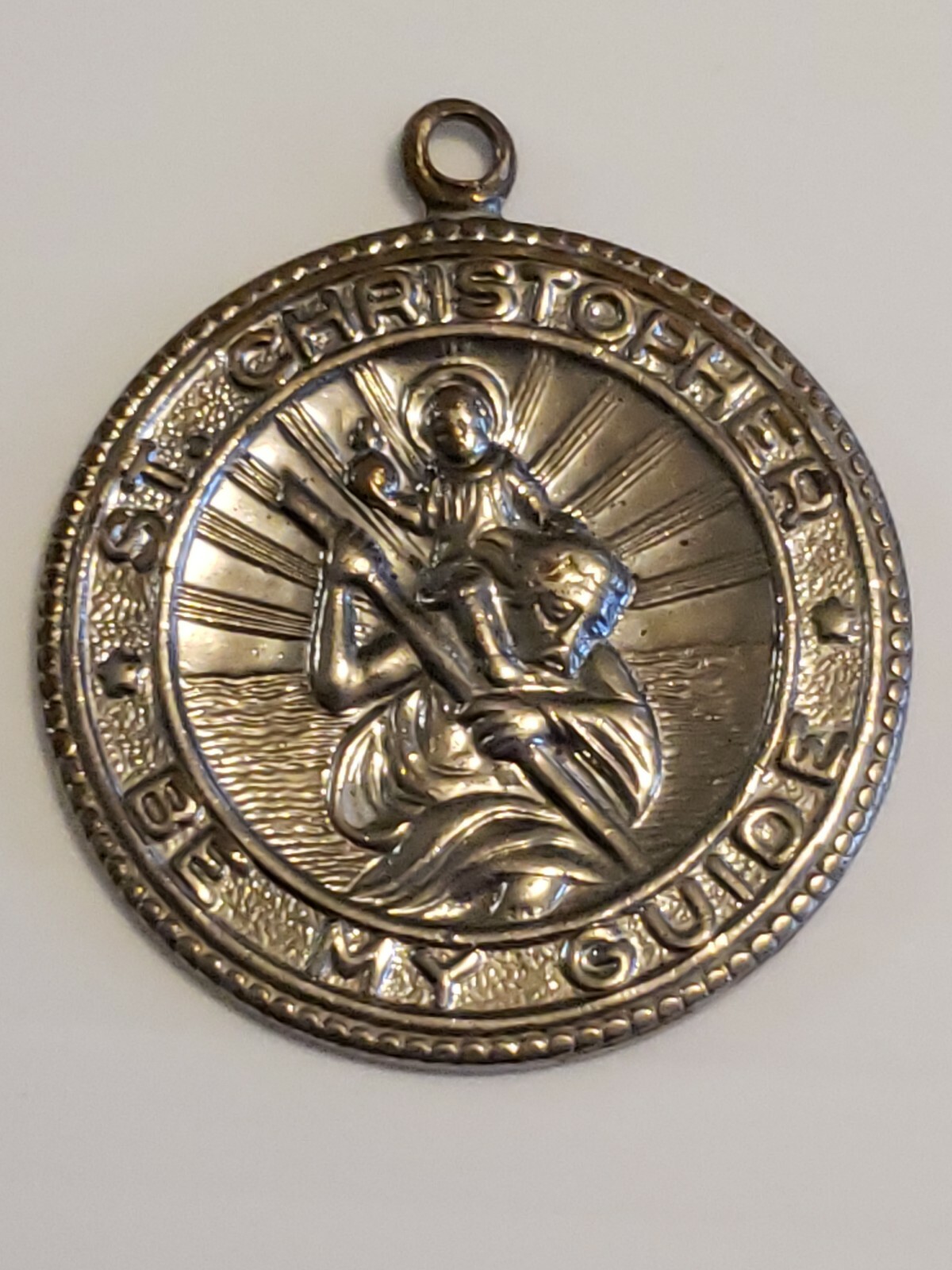 St Christopher Be My Guide Religious Medal Pendant Saint of Travelers ...