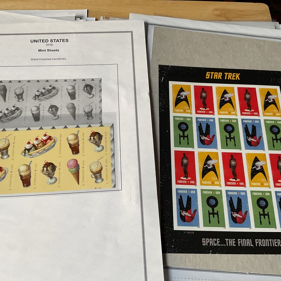 US Stamps Year 2016 Lot Of Mint,used,blocks, 14 sheets,first Day Covers ...