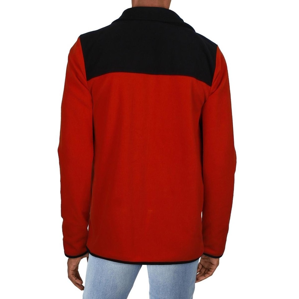 The North Face Mens Orange Colorblock Fleece Fleece Jacket M BHFO 6796 ...