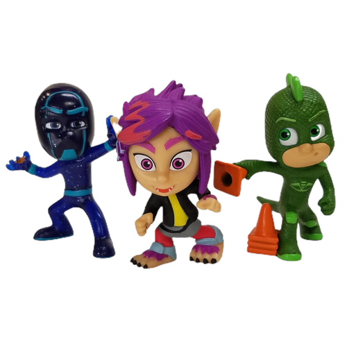 PJ Masks Figures Villains: Wolfy RIP & NIGHT NINJA ~ Plus GEKKO Cake ...