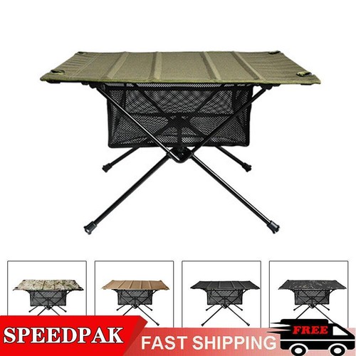 Folding Table Portable Storage Net Shelf Bag Stuff For PicnicCamping ...