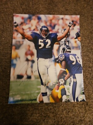 Ray Lewis Autographed/Signed Baltimore Ravens 16x20 Old Photo See ...