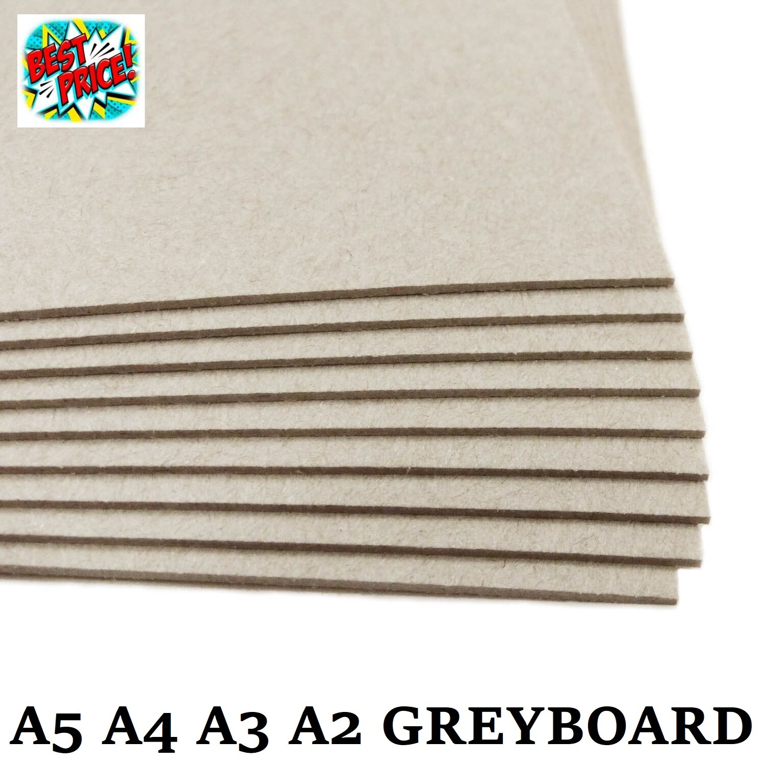 Greyboard A2 A3 A4 A5 A6 Grey Backing Board 1mm Card Sheets Picture ...