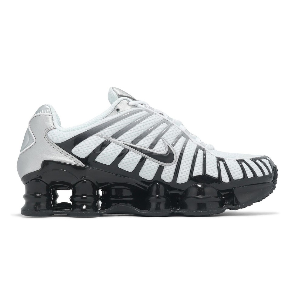Nike Shox TL Black Metallic Silver Women Casual Shoes Sneakers HQ4049 ...