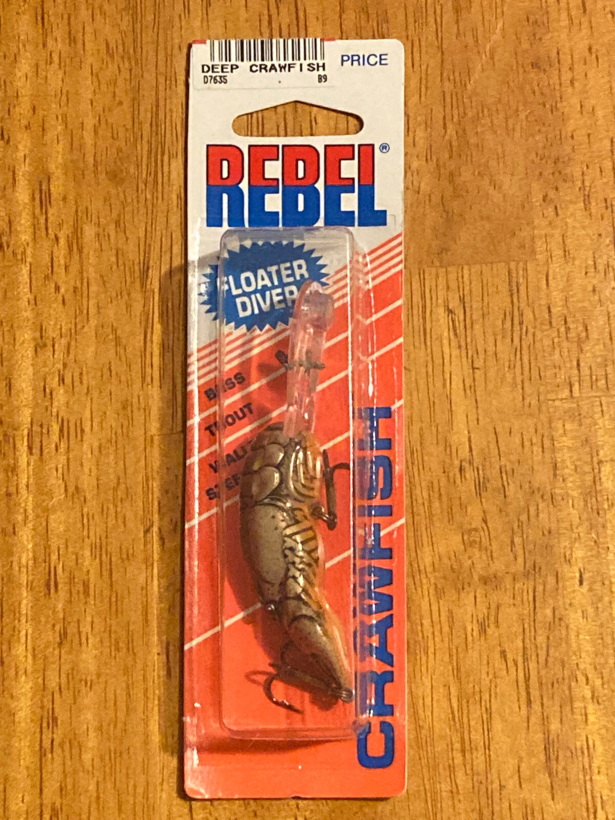 VINTAGE REBEL DEEP WEE CRAWFISH (COLOR: CAJUN CRAW) 2-1/4" BODY *NEW IN ...
