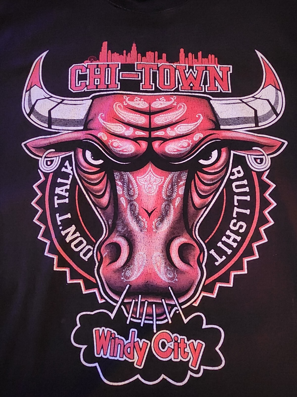 Shaka Wear 4XL Chicago Bull Graphic T-Shirt Windy City Hustle ...