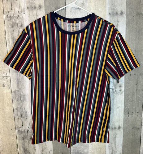 Basics By Pacsun Men’s Multi Color Stripped T Shirt Size Small | eBay