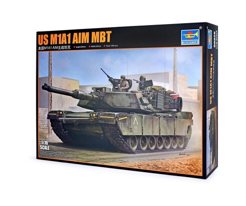 Trumpeter US M1A1 AIM MBT Tank Plastic Model Kit, 1/16 Scale,Black | eBay