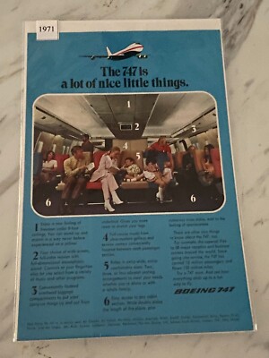 Vintage 1971 Boeing 747 Magazine Ad | eBay
