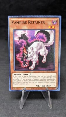 Vampire Retainer OP18-EN019 - Yugioh TCG - Miscut Crimped | eBay