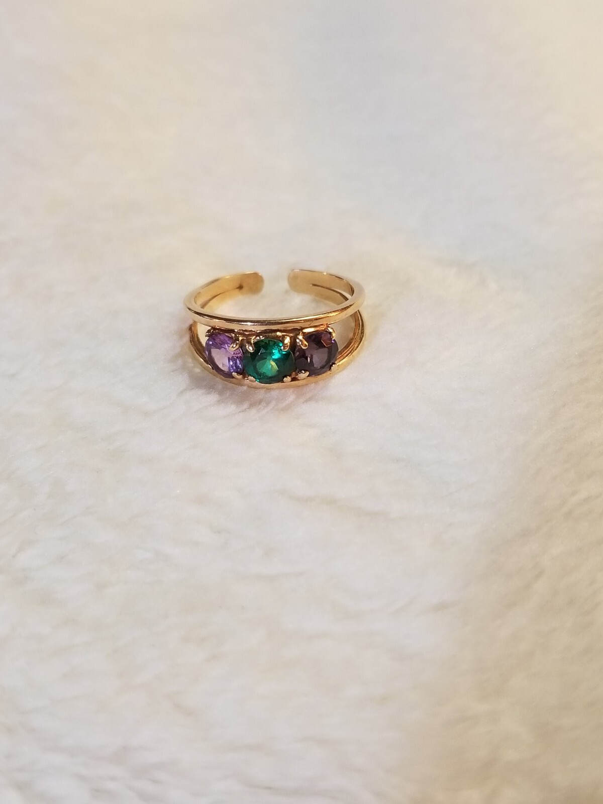 14k Gold Gleamlight Ring With 3 Different Gem Stones … - Gem