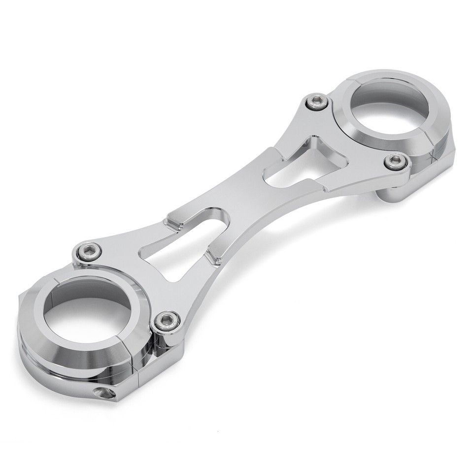 Chrome 49mm Fork Brace Stabilizer for Harley Touring Road Street Glide ...