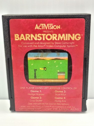 Barnstorming (Atari 2600, 1982) Game Cartridge Only Tested Cleaned ...
