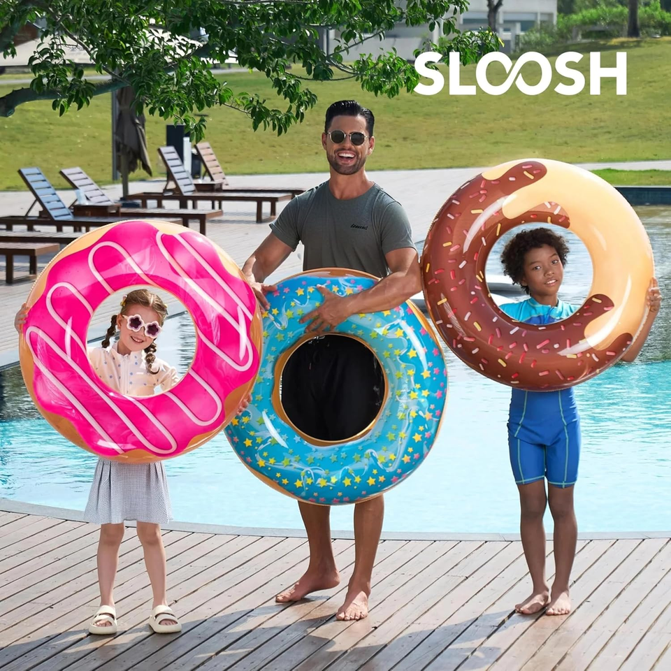 3 Pack Inflatable Pool Floats Tube Rings, Pool Tubes, Floaties Toys ...