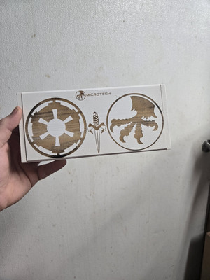 Microtech Storm Trooper Knife Custom Laser Engraved Wooden Trinket Box | eBay