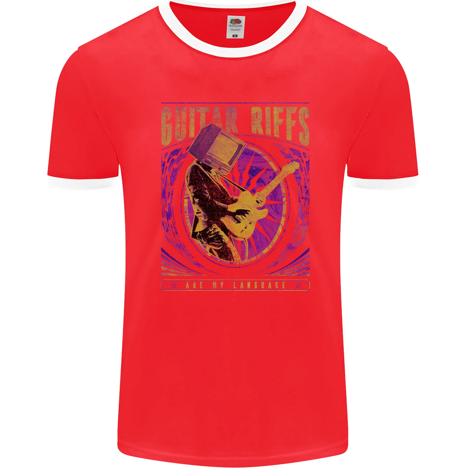 Guitar Riffs are My Language Mens Ringer T-Shirt FotL | eBay Australia