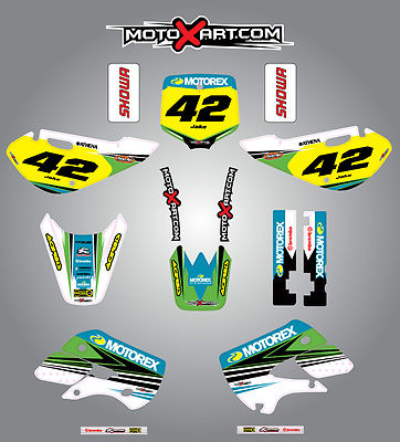 Kawasaki KX 65 / 2000 - 2015 full custom graphics kit STRIKE style ...