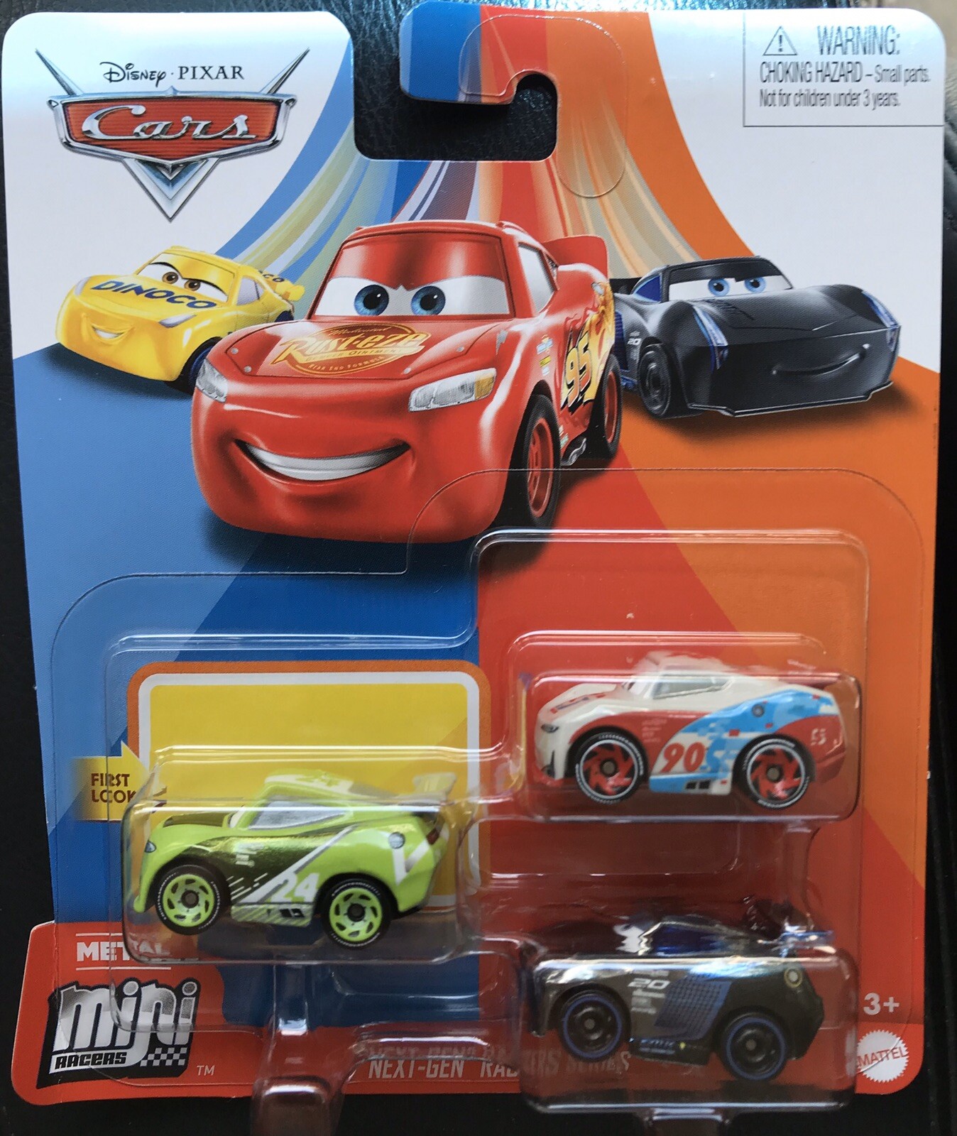 Pixar Disney Cars 3 PK Mini Racers Chase Racelott Paul Conrev & Jackson ...