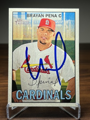 Brayan Pena Signed Autographed 2016 Topps Heritage Baseball Card #17 ...