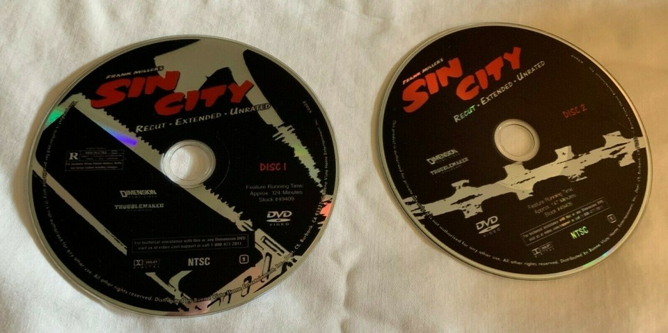 Sin City (DVD, 2011, 2-Disc Set, Recut, Extended, Unrated) 31398137993 ...