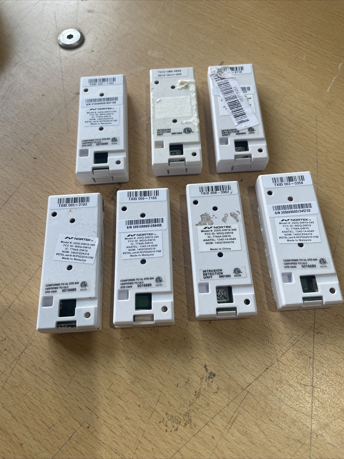 2GIG 2GIG-DW10-345 WIRELESS DOOR WINDOW CONTACT TRANSMITTER Set Of 7 ...