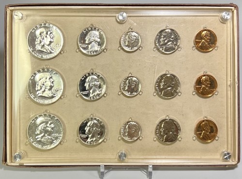 1956 Proof Set (3) Silver 50C 25C 10C Some Frosty Devices Seitz Coin ...