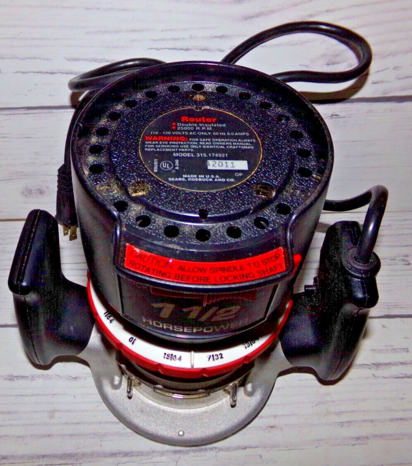 Sears Craftsman USA 1-1/2 HP Router Double Insulated 315.174921 READ | eBay