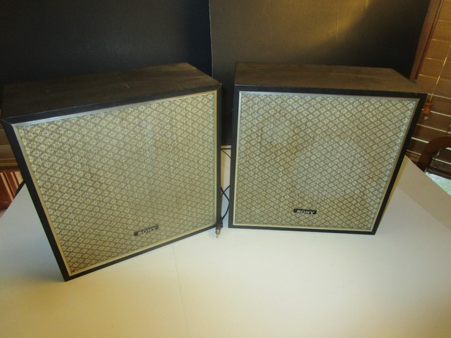 VTG Pair SONY SS-140 Infinite Baffle Speakers - Cloth Grills 1970's ...