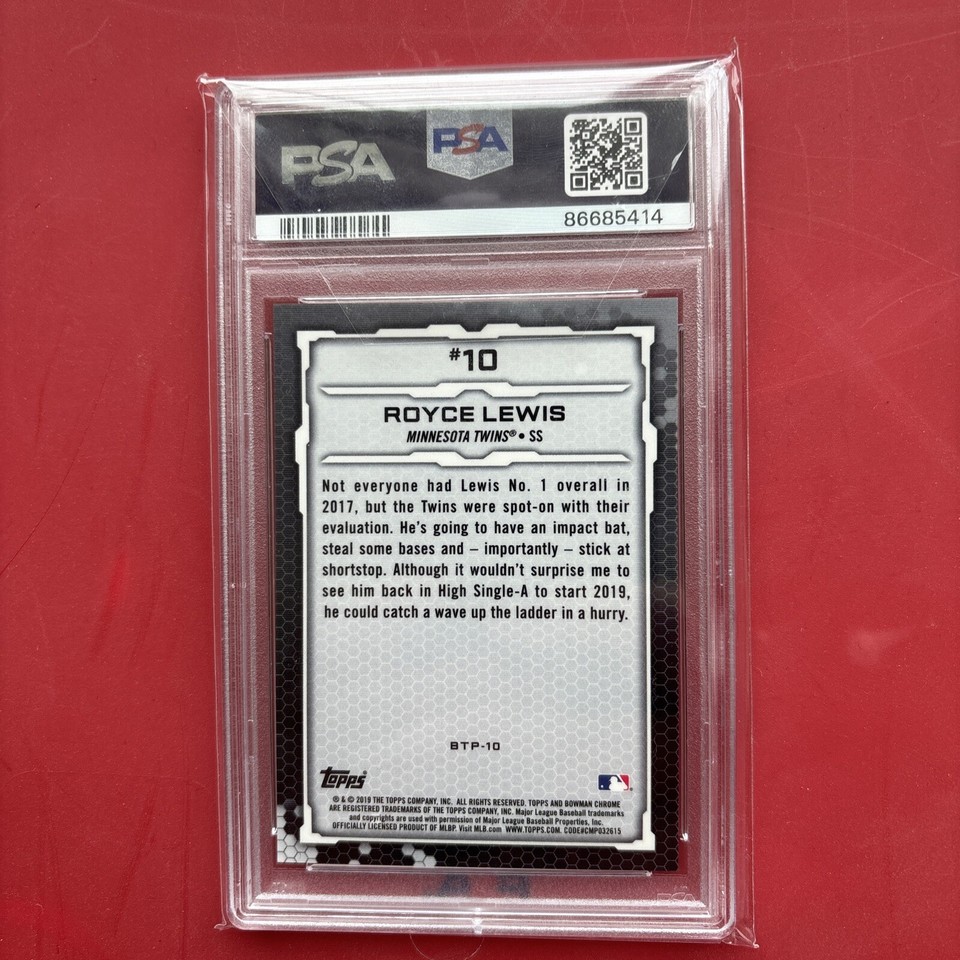 Royce Lewis PSA 10 Rookie Card /50 Gold Refractor | eBay