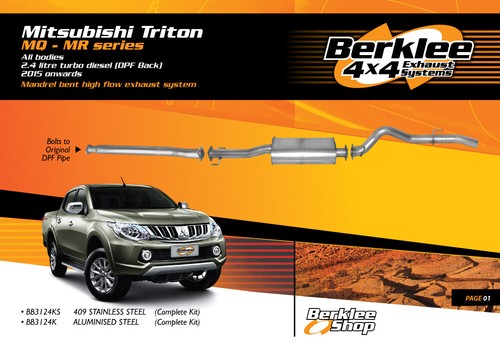 Fits Mitsubishi Triton MQ-MR 2.4L TD DPF Back High Flow Exhaust ...