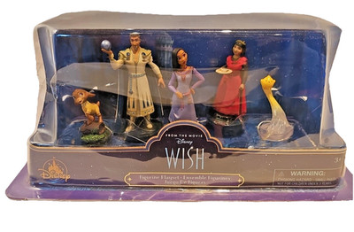 New Damaged Box Disney Wish 5-Piece Figure Set King Magnifico Asha ...