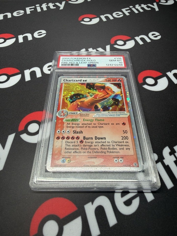 2004 Pokemon EX Fire Red Leaf Green Charizard EX 105/112 PSA 10 (Mouth ...