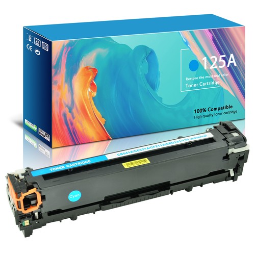 1PK Cyan Toner Cartridge for HP 125A CB541A LaserJet CP1215 CP1515n ...