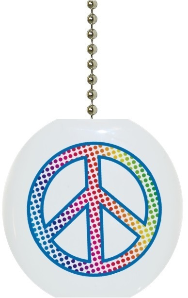 Polka Dots Peace Sign Solid CERAMIC Ceiling Fan Light Lamp Pull | eBay
