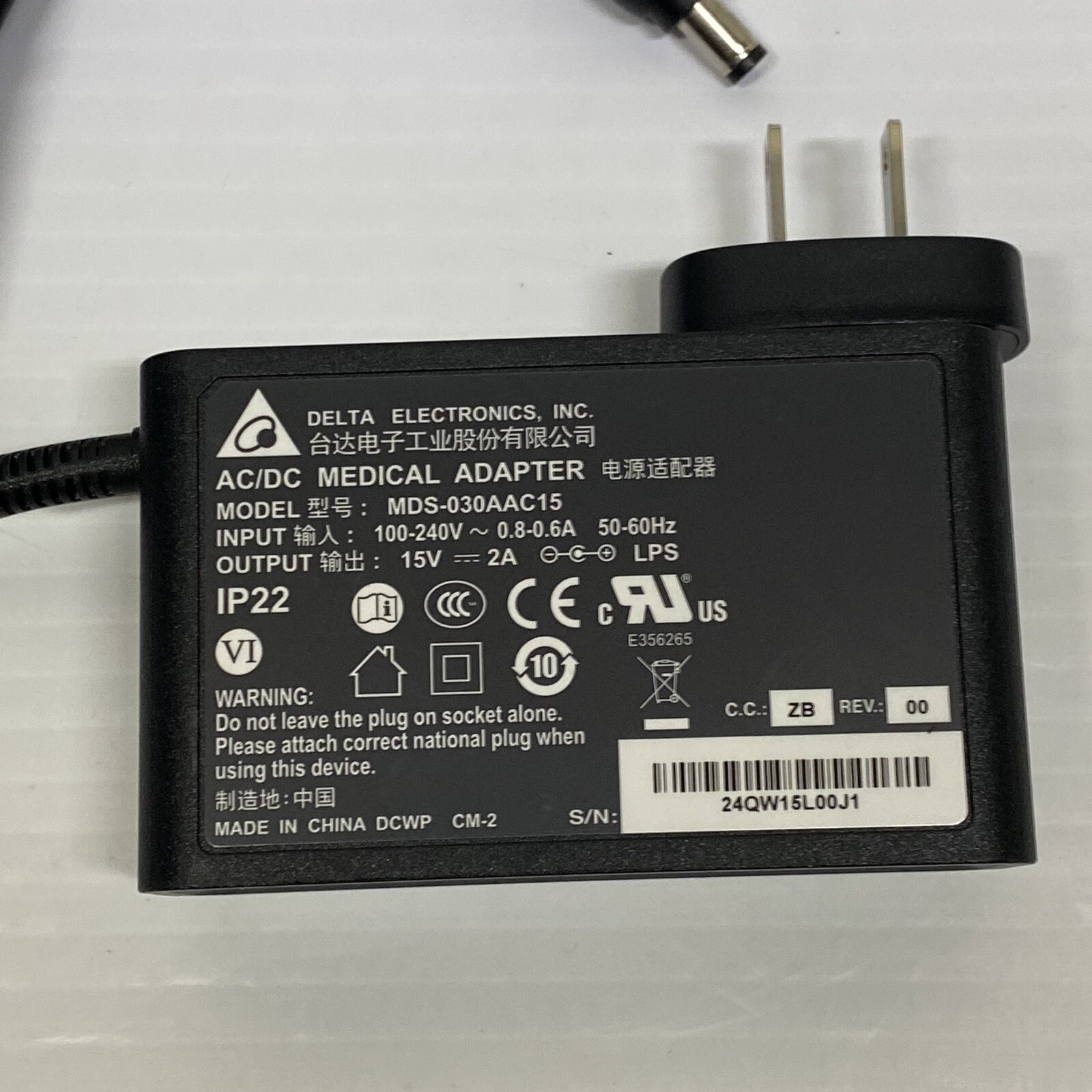 Delta Electronics Power Adapter MDS-030AAC15 15V 2A | eBay