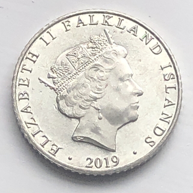 2019 Falkland Islands 5p Five Pence Coin Albatross from Sealed Bag ...