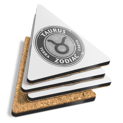 4x Triangle Coasters - BW - Taurus Zodiac Horoscope Sign #39993 | eBay UK