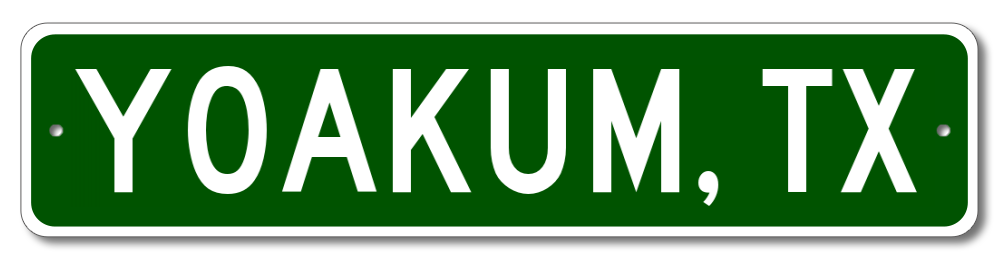Yoakum, Texas Metal Wall Decor City Limit Sign - Aluminum | eBay