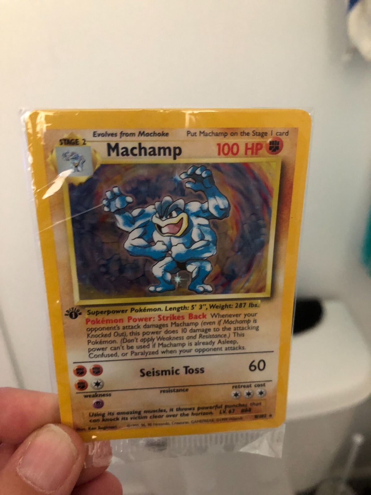 Pokémon TCG Machamp Card# 8/102 1st Edition Holo Rare..Still in ...
