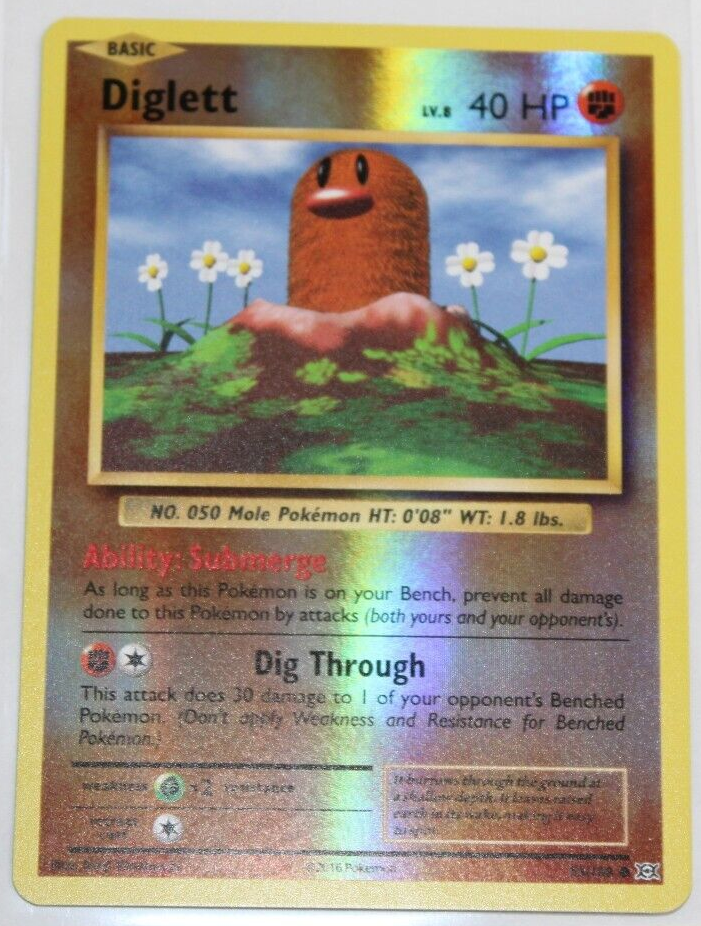 Pokemon 2016 XY Evolutions "Diglett" card #55/108 Reverse Holo | eBay