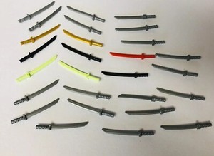 Lego Ninjago Sword Swords Minifigure Accessories Weapons Gold Silver ...