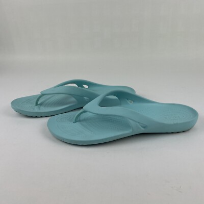 Crocs Comfort Kadee II 202492 Womens Sz 11 Blue Thong Strap Flip Flops ...