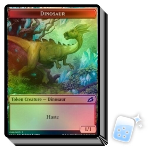 10 pcs FOIL DINOSAUR TOKEN (8/13) Ikoria IKO Magic MTG MINT CARD | eBay