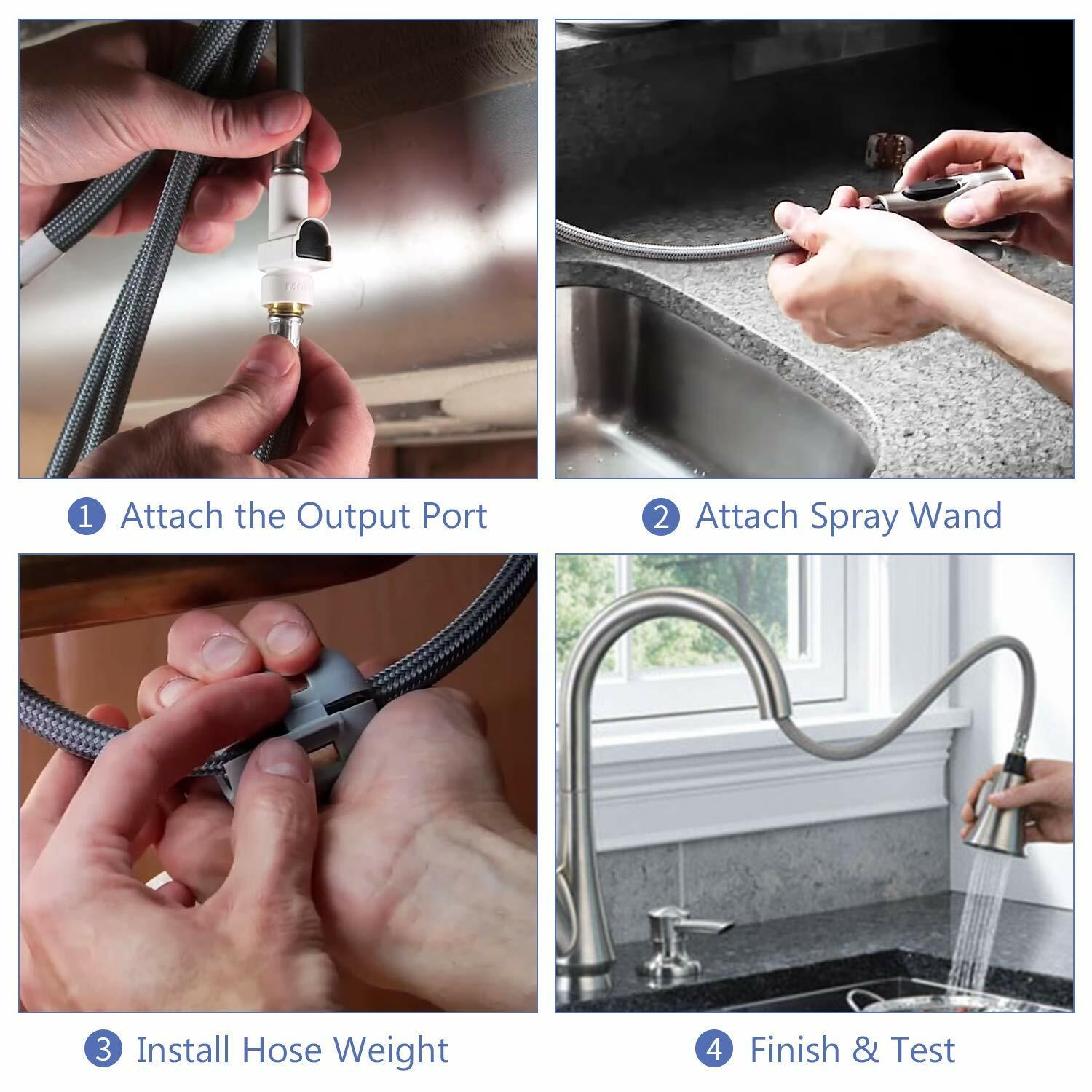 PullDown 150259 Replacement Hose Moen Pull Down Kitchen Sink Faucet ...