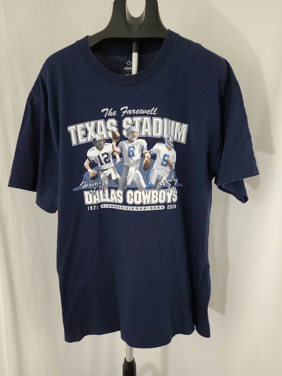 Dallas Cowboys The Farewell to Texas Stadium Aikman Staubach Romo size ...