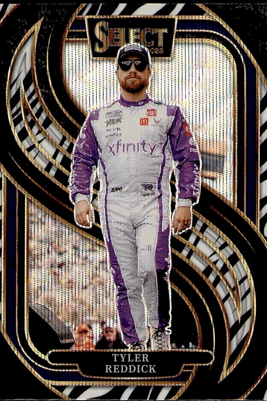 2025 Panini Select - Trackside Tyler Reddick, Tyler Reddick #287 Zebra ...