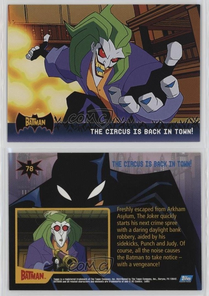 2005 Topps The Batman Animated Season 1 The Circus is Back in Town! #78 ...