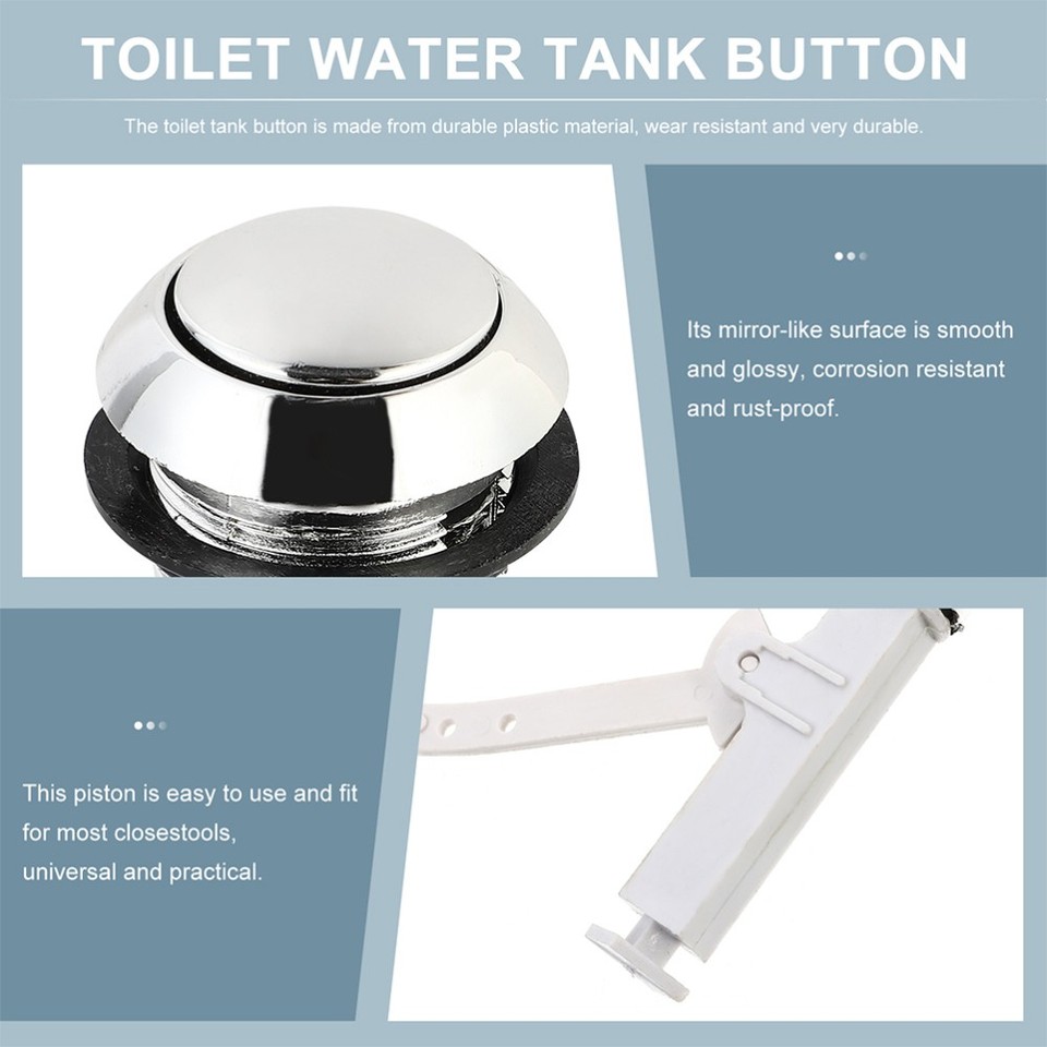 5 Pcs Toilet Button Bathroom Push Single Flush Buttons Replacement | eBay
