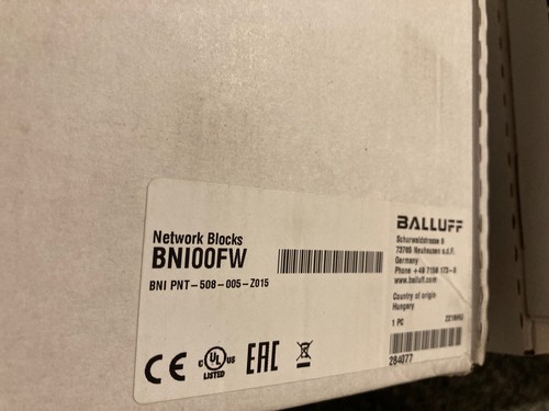 NEW Balluff Profinet IO Block BNI00FW BNI PNT-508-005-Z015 (substitute ...